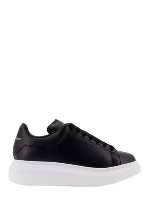 Alexander McQueen Oversized Leather Sneakers - Black