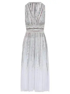 Missoni V-neck Sleeveless Empire Waist Midi Dress - Multicolor