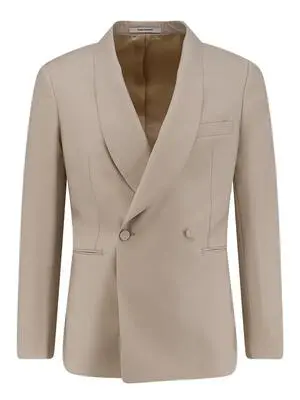 Tagliatore Merrill Virgin Wool Tuxedo Blazer - Multicolor