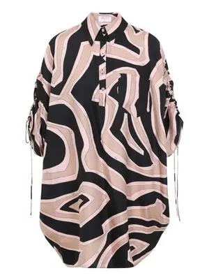 Emilio Pucci Silk Mini Dress With Signature Print - Multicolor