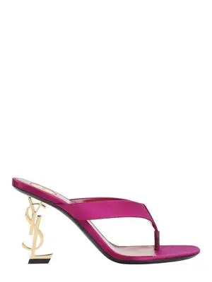 Saint Laurent Opyum 85 Sandals In Satin - Multicolor