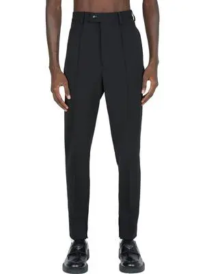 Prada Gabardine Straight Leg Trousers - Black