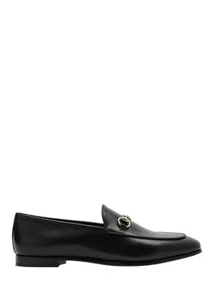 Gucci Leather Jordaan Loafer With Horsebit Detail - Black