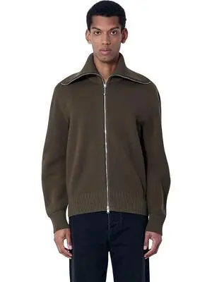 Bottega Veneta Zip-front High Collar Cardigan - Multicolor