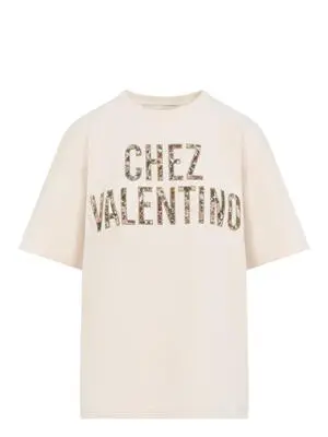 Valentino Garavani Cotton T-shirt With Floral Print - Multicolor