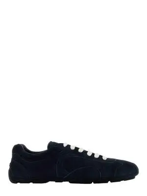 Prada Prada Suede Lace-Up Sneakers Blue
