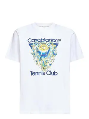 Casablanca White Tennis Club Icon T-shirt - Multicolor