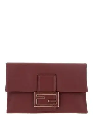 Fendi Baguette Clutch With Gold Tone Clasp - Multicolor