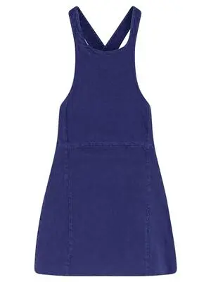 Miu Miu Mini Denim Dress With Cut-out Back - Multicolor