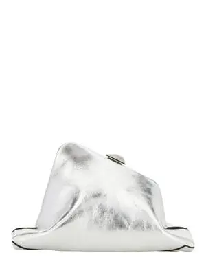 Attico Silver Metallic Clutch - Multicolor