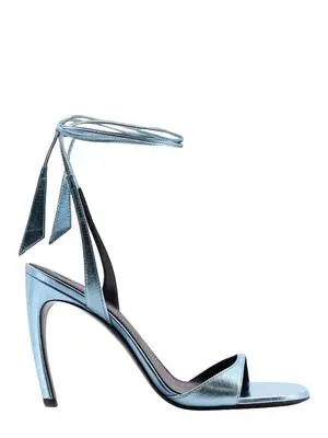 Attico Ora Satin Sandals - Blue