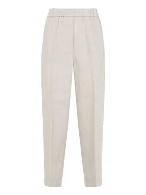 Peserico Peserico Rafia Linen Pants Multicolor