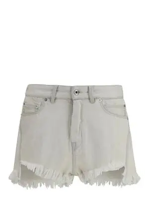 Rick Owens Temple Bias Cutoff Denim Shorts - Multicolor