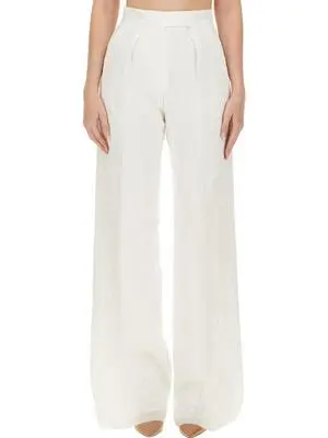 Max Mara Larynx Wide Leg Pants - White