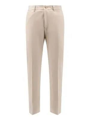 BOSS Cotton And Silk Blend Trousers - Multicolor