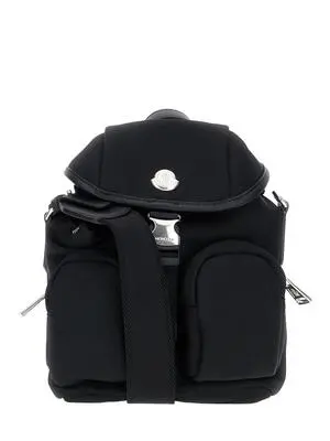 Moncler Black Nylon Backpack With Silver Tone Hardware - Multicolor