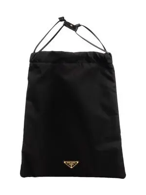 Prada Black Nylon Drawstring Pouch Bag - Multicolor