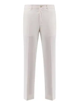 BOSS Cotton And Silk Blend Trousers - Multicolor