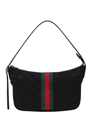 Gucci Small Gg Fabric Lunetta Bag - Black