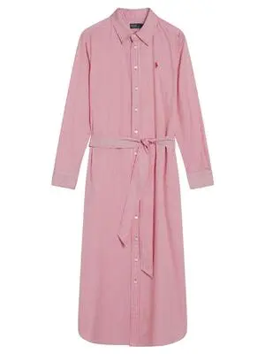 Polo Ralph Lauren Midi Shirt Dress - Red