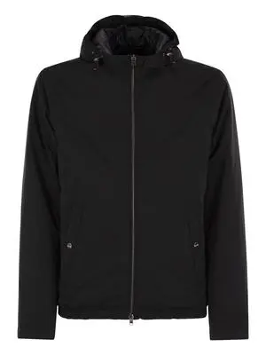 Herno Nylon Travel Jacket With Packable Design - Black