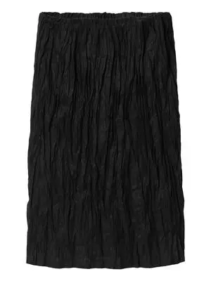 TOTEME Crinkled Linen Skirt - Black