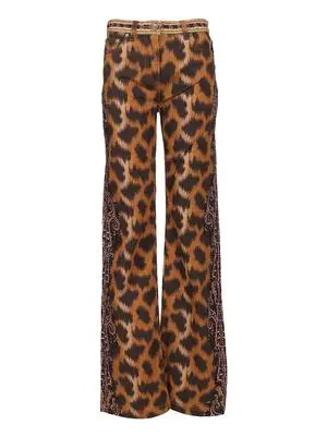 Etro Animalier Bootcut Jeans - Multicolor