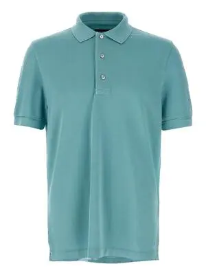 TOM FORD Piqué Polo Shirt - Blue