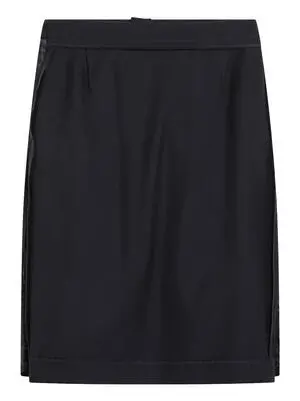 MAISON MARGIELA Wool Blend Pencil Skirt With Satin Side Panels - Blue