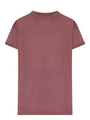 Brunello Cucinelli Cashmere And Silk Lurex T-Shirt Multicolor