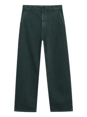 Miu Miu Miu Miu Bottle Green Gabardine Trousers Green