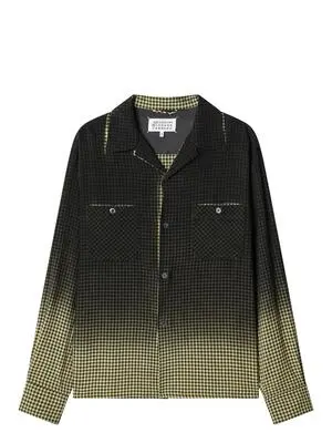 MAISON MARGIELA Gradient Check Viscose Shirt - Black