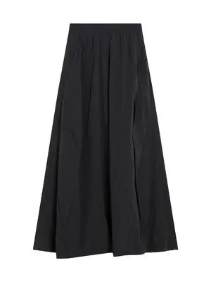 Balenciaga Washed Cotton Maxi Skirt - Black