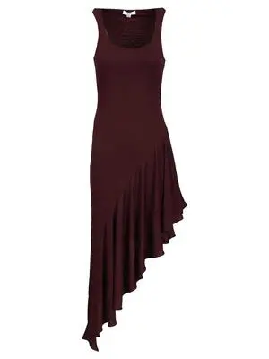 Alaïa Asymmetrical Flowing Jersey Dress With Ruffles - Multicolor
