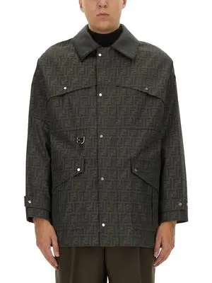 Fendi Jacquard Ff Blouson - Brown