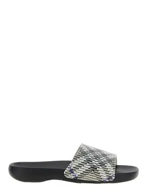 Burberry BURBERRY Dive Check Slides Multicolor