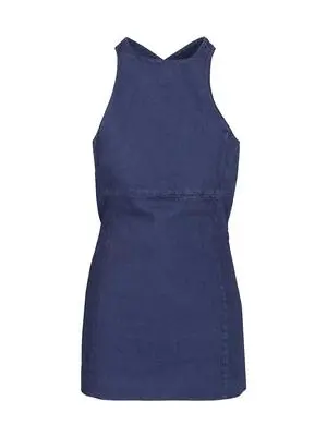 Miu Miu Gabardine Mini Dress - Blue