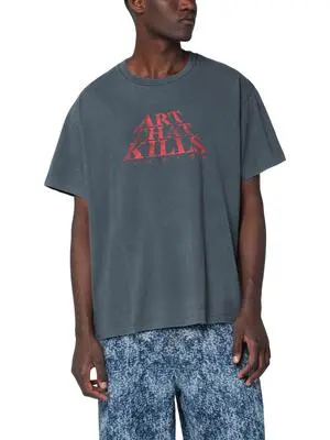 GALLERY DEPT. The Force Logo Vintage-effect T-shirt - Black