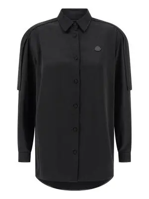 Moncler X Edward Enninful Fluid Satin Shirt - Black