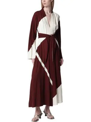 Alberta Ferretti Viscose Twill Printed Dress - Brown