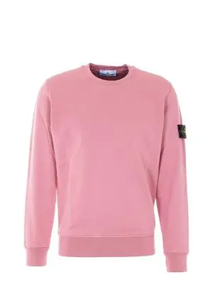 Stone Island Crew Neck Long Sleeve Sweatshirt - Pink