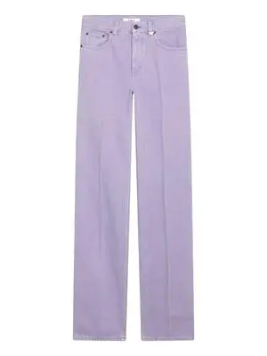 Chloé Straight Jeans In Organic Cotton Denim - Purple