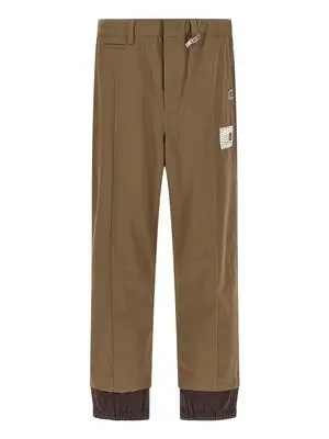 Mihara Yasuhiro Mix Layered Wool Gabardine Pants - Green