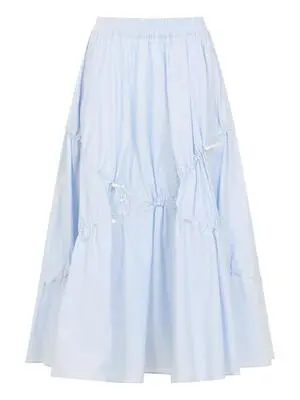 Moschino Cotton Midi Skirt - Blue