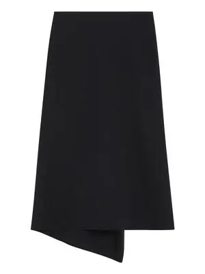 Victoria Beckham Wool Blend Asymmetrical Skirt - Blue