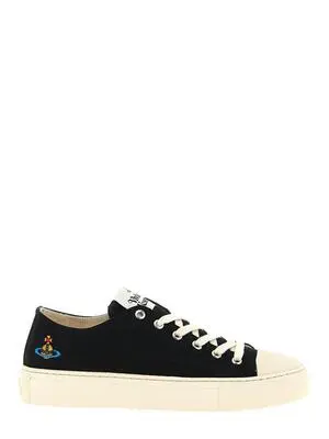 VIVIENNE WESTWOOD Vivienne Westwood Embroidered Canvas Low-Top Sneakers Multicolor