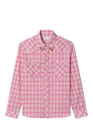 Versace Slim-fit Cotton Poplin Check Shirt - Multicolor