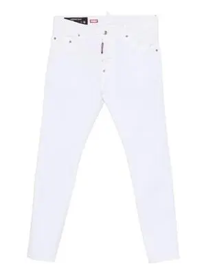 Dsquared2 Cotton Skinny Jeans With Rivet Detail - White