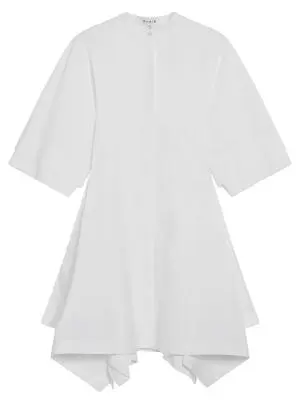 Alaïa Panelled Cotton Poplin Dress - White