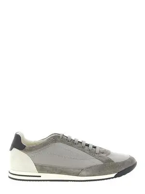Brunello Cucinelli Deer And Suede Lace-up Sneakers - Gray